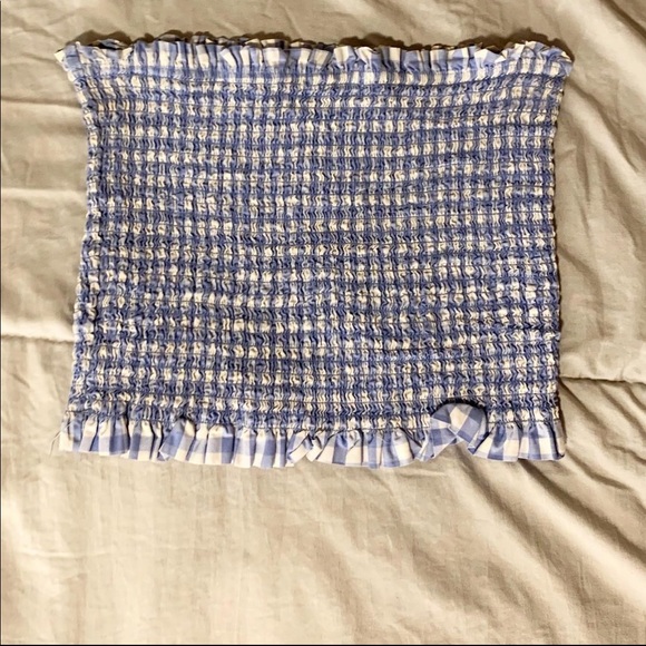 Heart Hips | Tops | Blue And White Checkered Tube Top | Poshmark